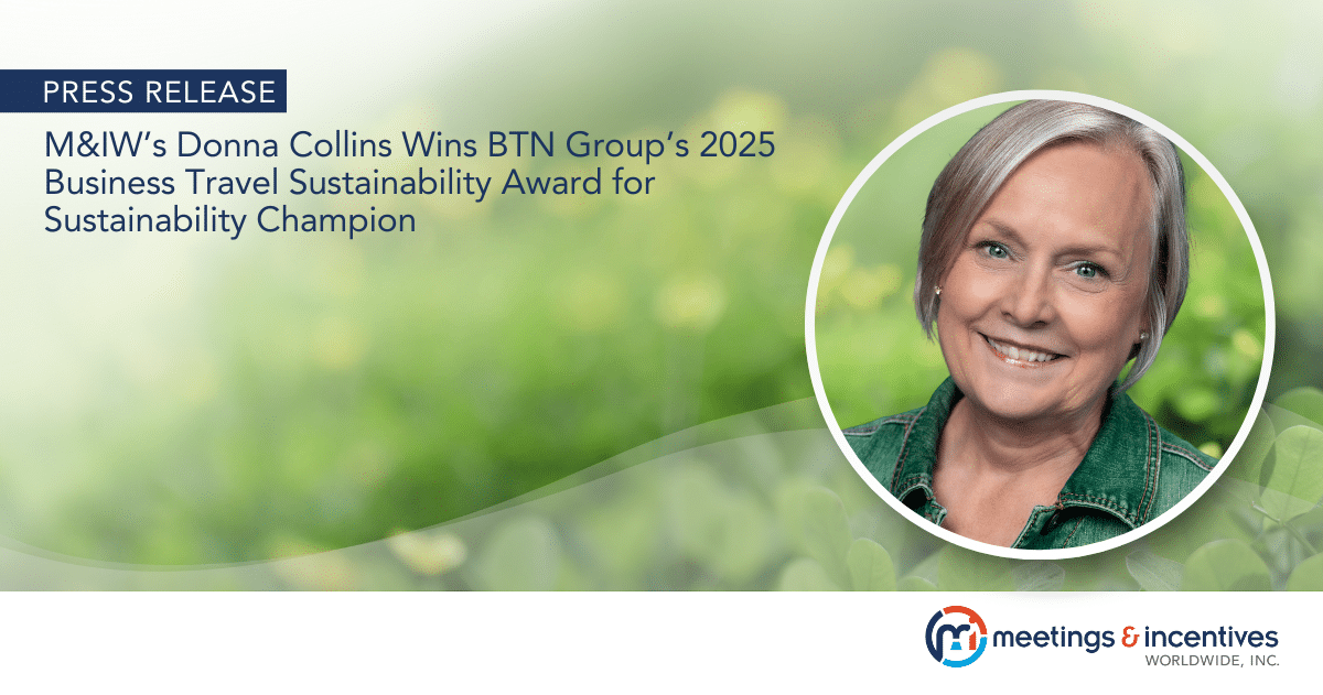 M&IW's Donna Collins Wins 2025 Business Travel Sustainability Award